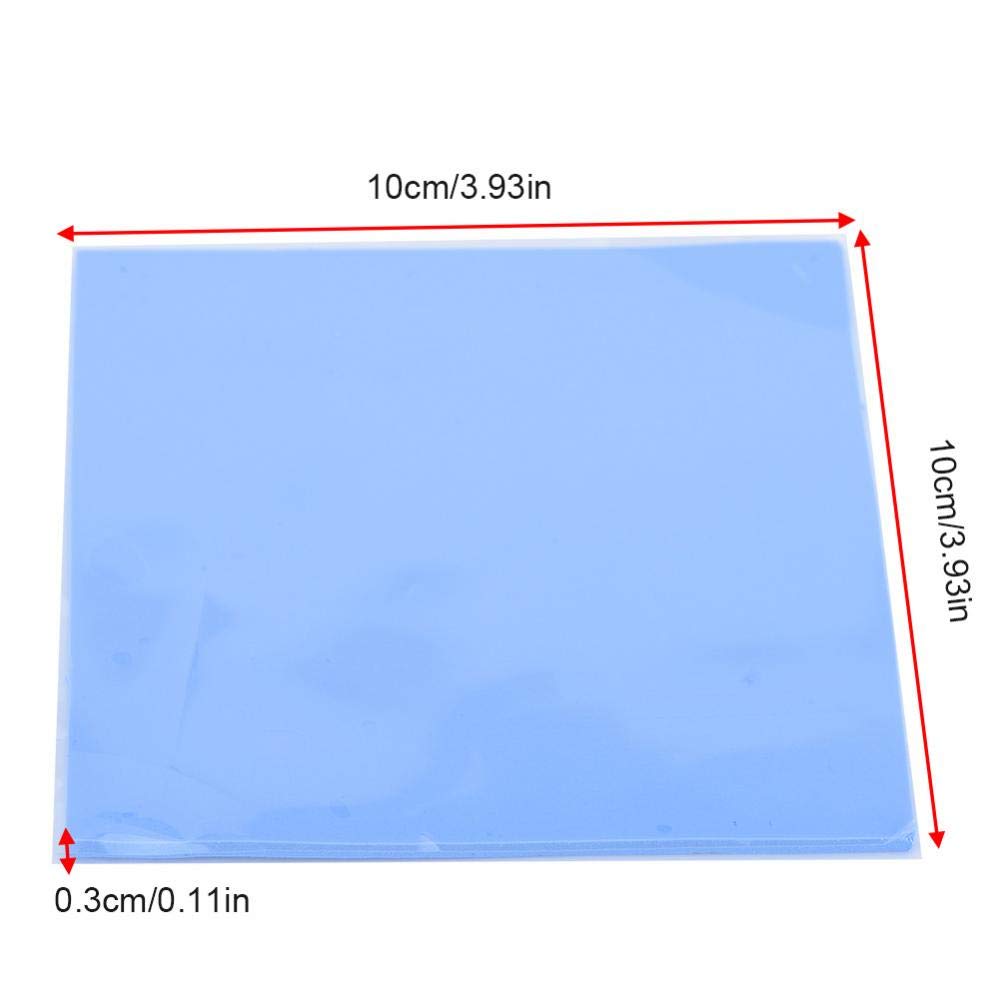 Bewinner CPU Thermal Pad, 100mm x 100mm x 3mm CPU Chip Heatsink Cooling Thermal Conductive Silicone Pad for CPU Chip Heat Conduction LED Heat Conduction