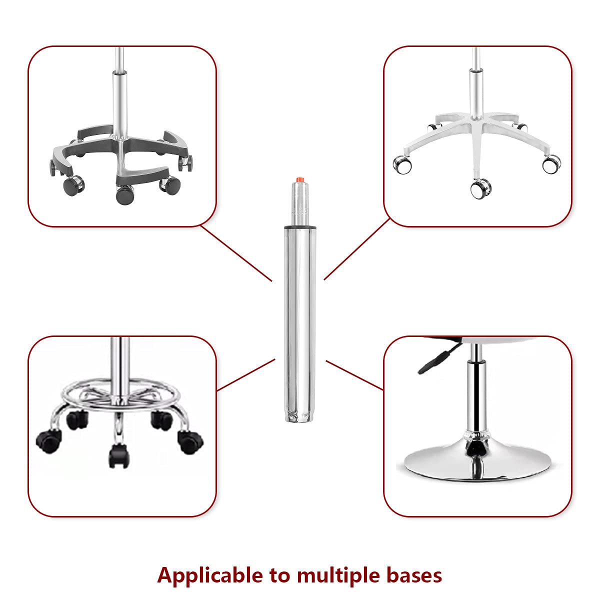 Office Chair Gas Lift Cylinder Replacement, Hydropneumatic Impact Piston for Gaming Chairs 、Tattoo and Massage Stool Gas Lift Replacement, Heavy Duty (1000lbs) (5.9 inch)