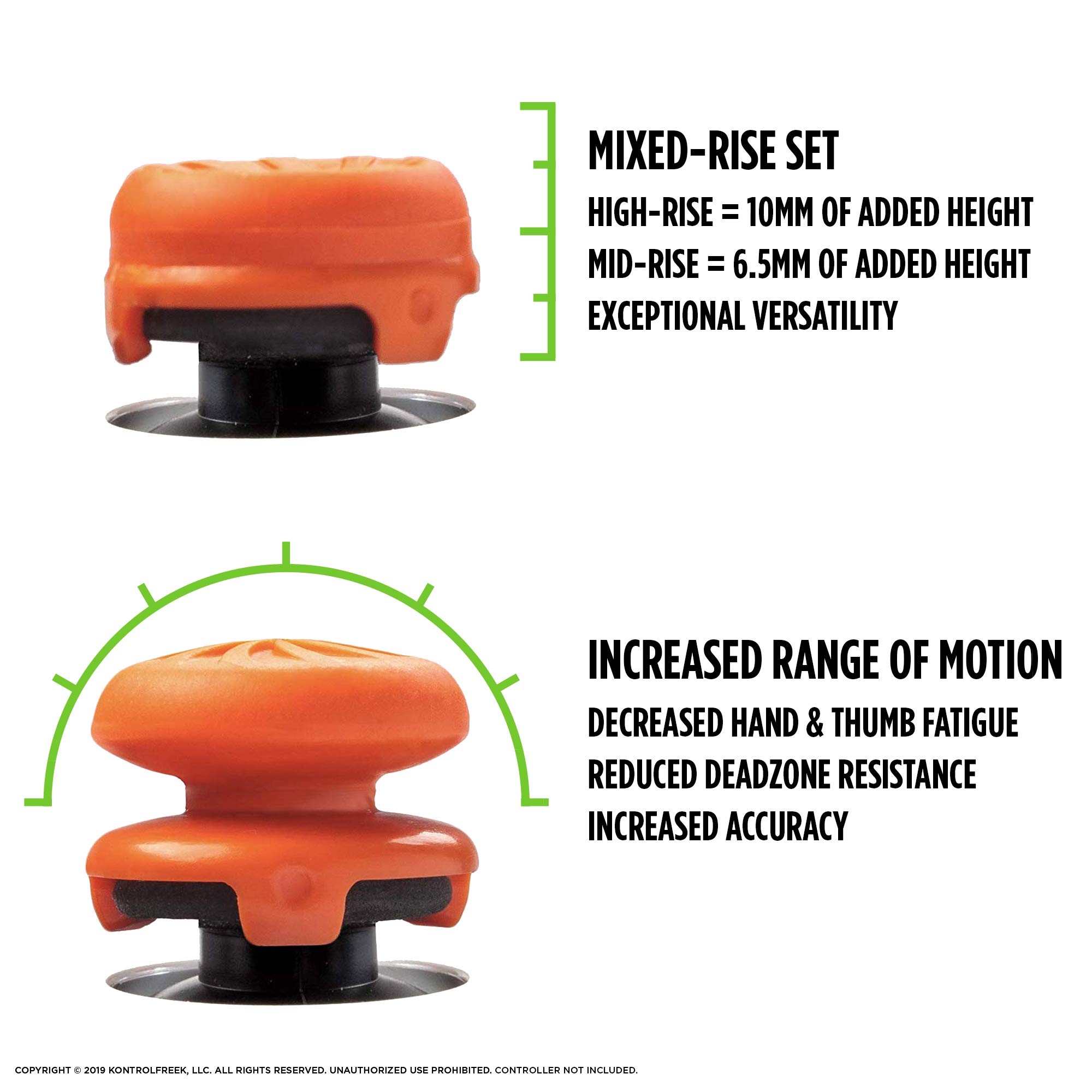 KontrolFreek Gamerpack FPS Freek Galaxy + Vortex Performance Thumbsticks for Xbox One and Xbox Series X | 1 High-Rise, 1 Mid Rise (Galaxy) 1 High-Rise, 1 Mid Rise (Vortex)