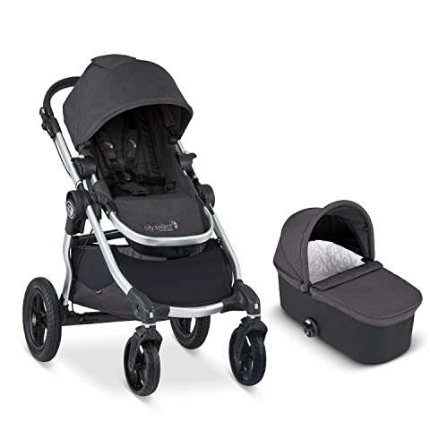Baby Jogger City Select Stroller with Deluxe Pram | Baby Stroller with 16 Ways to Ride | Deluxe Pram Bassinet for Infants & Toddlers, Jet