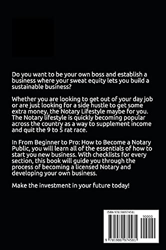 From Beginner to Pro: How to Become a Notary Public: Learn the Secrets of How to Become a Notary Public