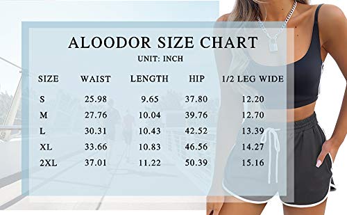 Black Shorts for Women Workout Shorts Casual Plain Lounge Shorts with Pockets L