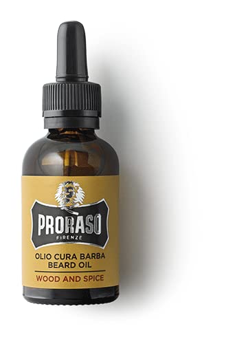 Proraso Beard Oil for Men to Tame, Smooth and Condition Beard Hair - Wood & Spice, 1 Fl Oz (Pack of 1)