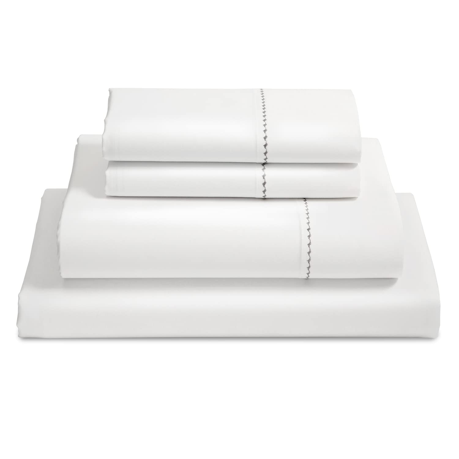 Bedsure 1000 Thread Count Egyptian Cotton Sheets - White Queen Sheets Set, 4 PC Deep Pocket Durable Bed Sheets Sateen Weave, White (90"x102")