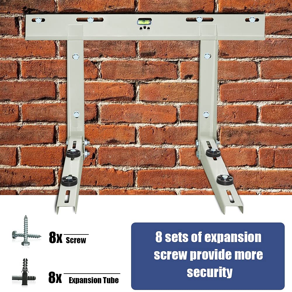 ONELIGHT Outdoor Wall Mounting Bracket,Support up to 265Lbs,9000-36000 Btu Condenser, for Hanging Ductless Mini Split Air Conditioner Heat Pump Systems,Split HVAC Installation Kit
