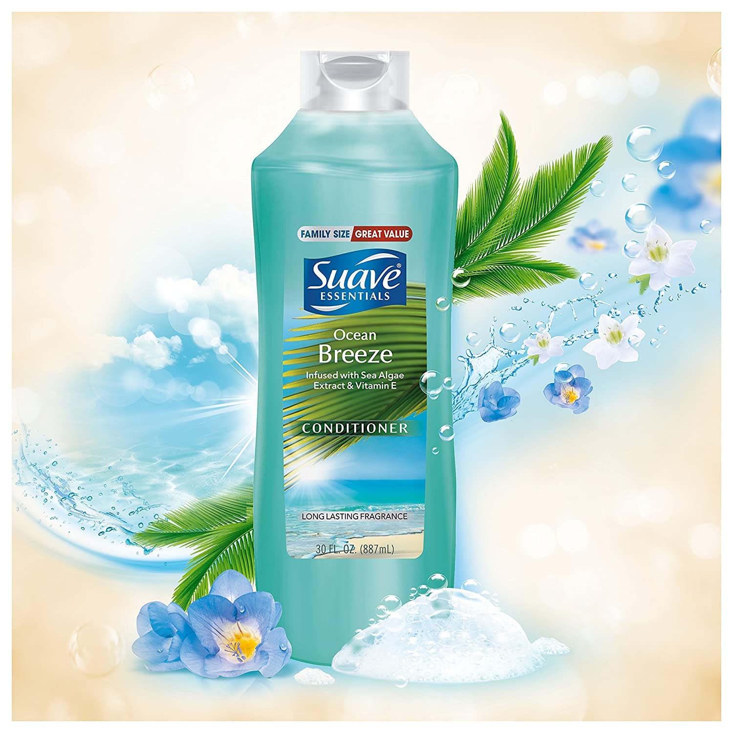 Suave Essentials Conditioner, Ocean Breeze 30 oz (2 Pack)
