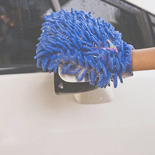Chihutown 5 Pack Premium Chenille Microfiber Wash Glove, Double Sided Scratch-Free Car Wash Mitt, Soft Car Wash Sponge, Microfiber Wash Mitt for Car Cleaning