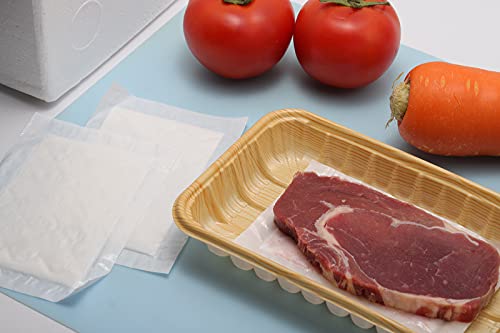 RIKICACA Meat Absorbent Pads 4x7 inch Dri Lock 60 Grams,White Meat Soaker Pads for Vacuum Sealer Bags (80pcs)