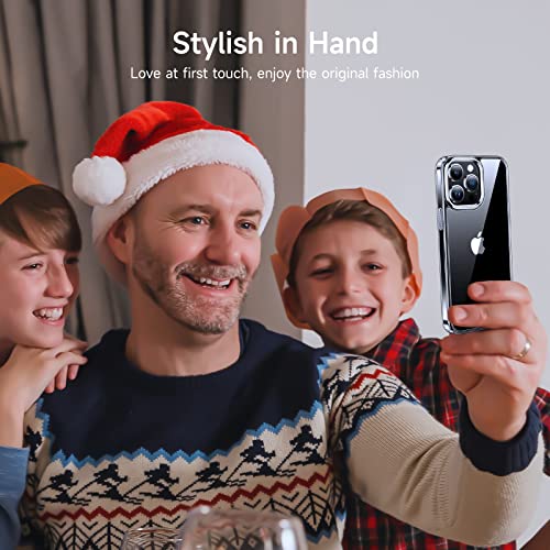 Humixx [5 in 1] for iPhone 14 Pro Case, with 2X Screen Protector + 2X Lens Protector, [20x Anti-Yellowing][12 FT Drop Protection] Clear Shockproof Protective Case for iPhone 14 Pro 6.1 inch