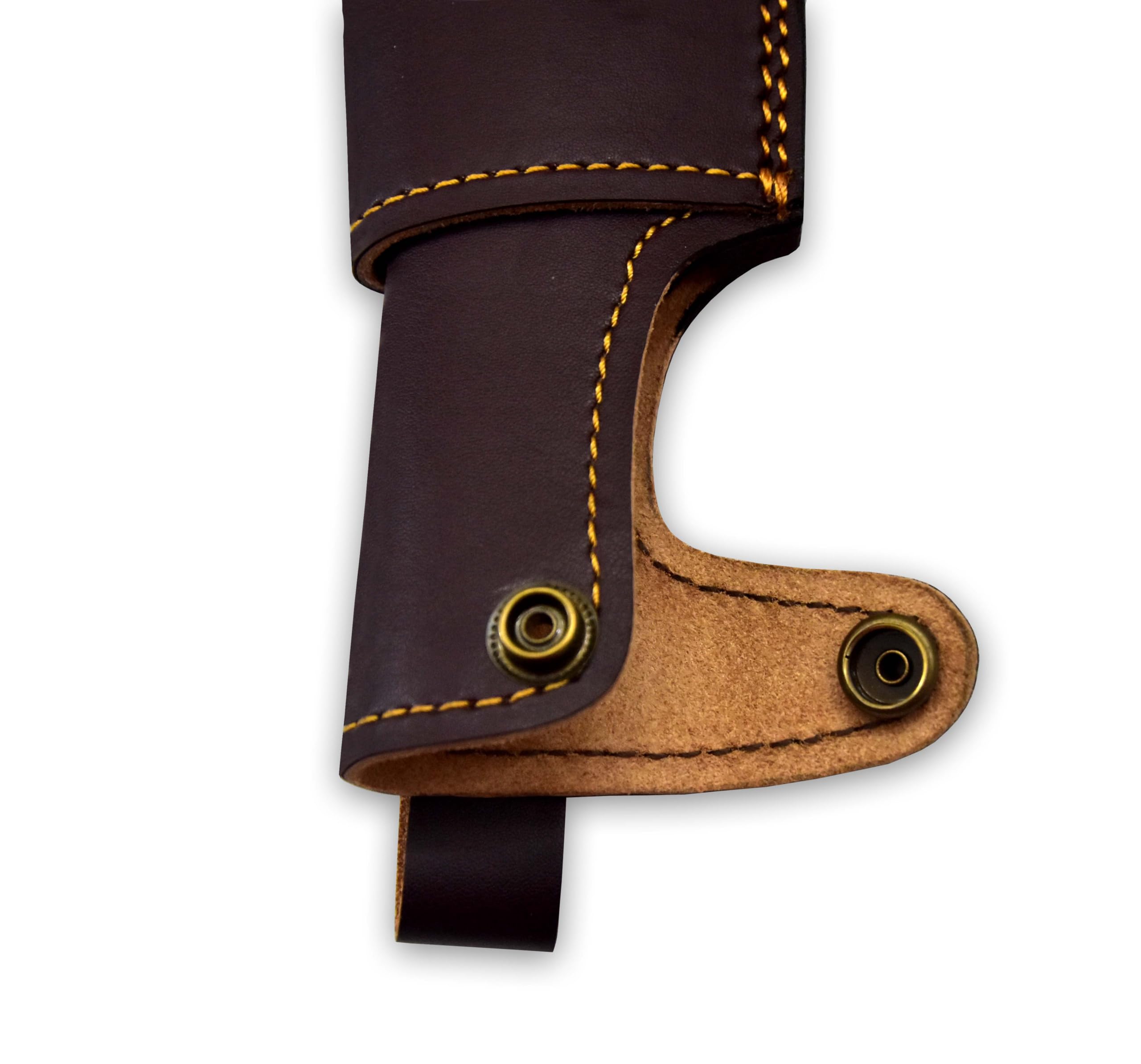 Hercules Knives Custom Leather Sheath Tooled Leather Sheath/Hunting Knife Sheath Universal Leather Knife Sheath Sheath Fit up to 6.0" Blade 100% Real Laether (Dark Brown)