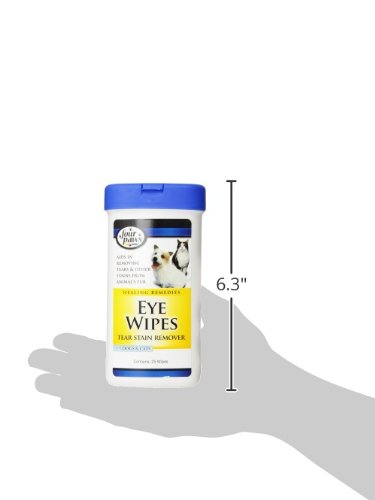 Four Paws Healthy Promise Pet Eye Wipes for Dogs and Cats 25 Count