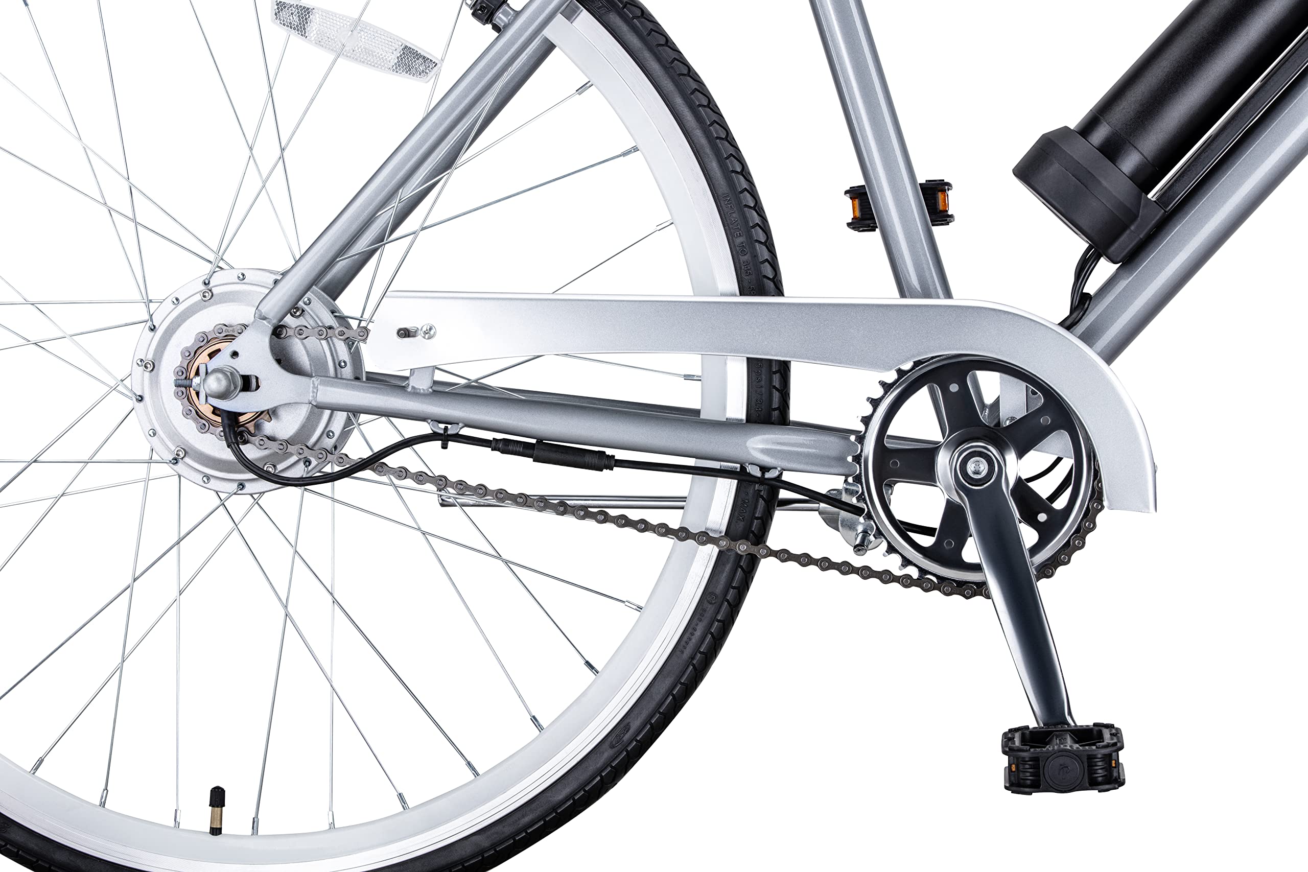 Avalanche Electric Bikes Silver Ridge Urban Single Speed E-Bike (Blue Sea), M / 5`4″-6`0″