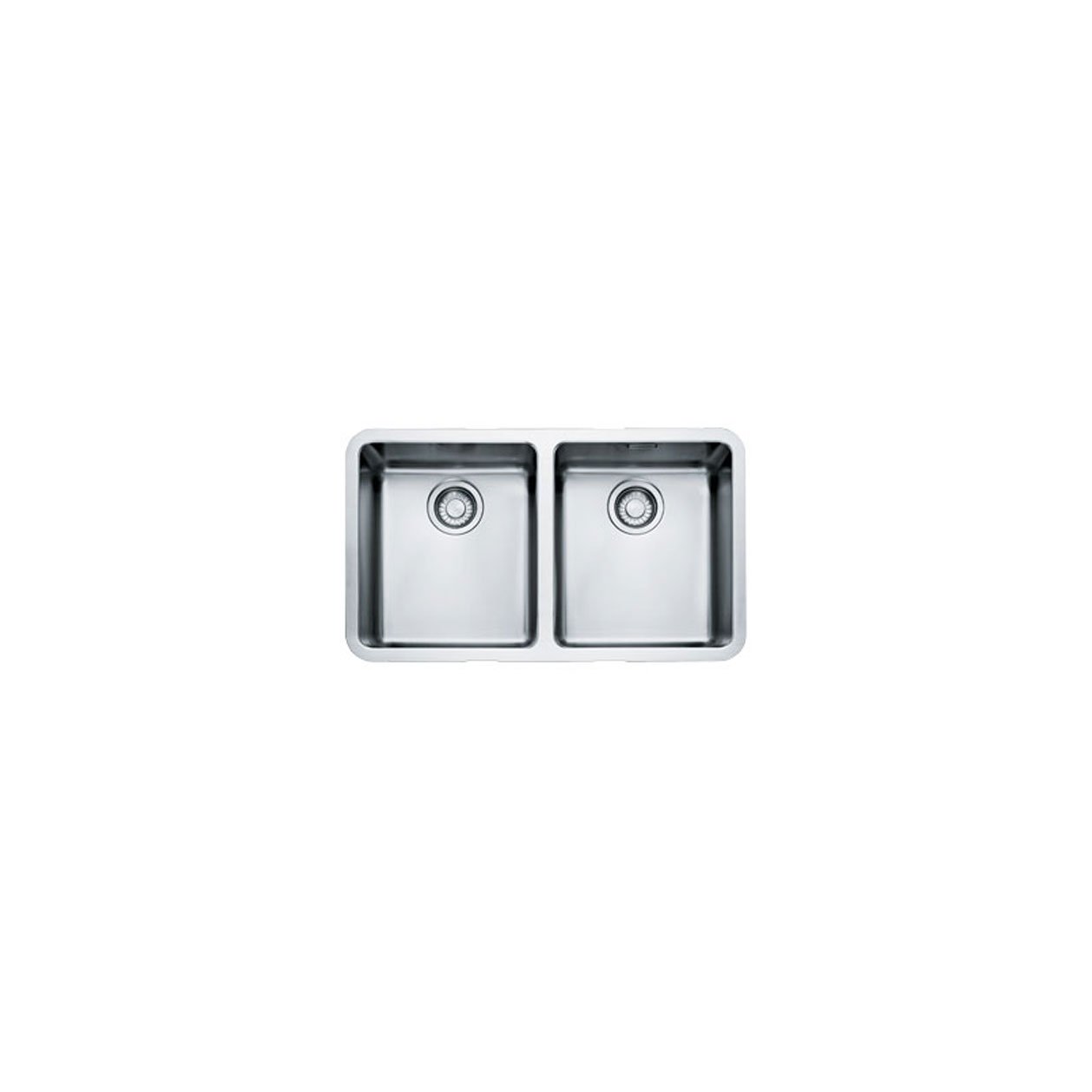 Franke KBX12030 Kubus 15-Inch x 26-Inch Equal Double Bowl Undermount Kitchen Sink