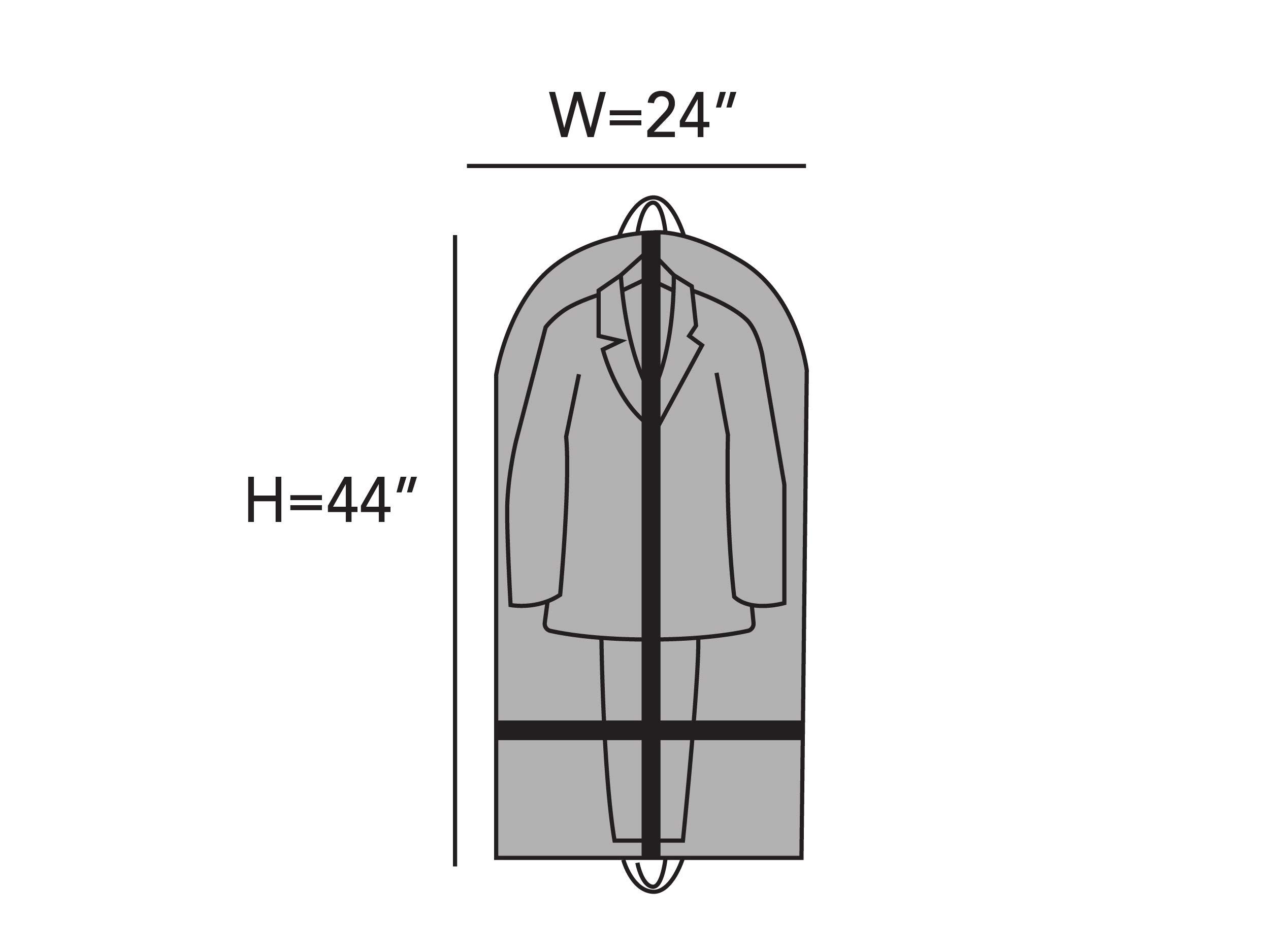 Covermates Keepsakes Garment Bag Set - Premium Polyester - Full Length Zipper - ID Window - Carrying Handles - Closet Storage, Black