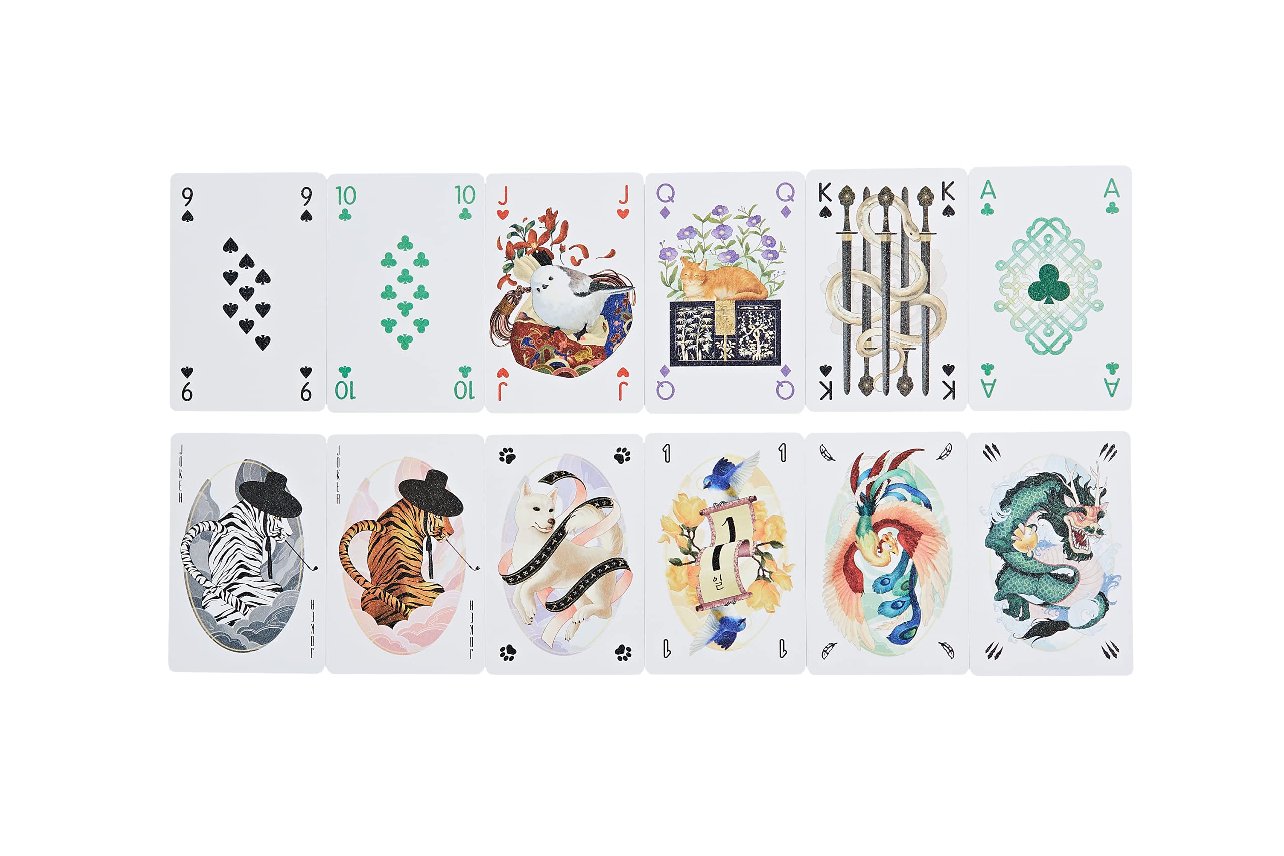 Oroora, Bohwa Card, tichu Board Game + Card Case, 100% Waterproof Plastic Playing Cards, Poker Size, Quality Embossed Plastic Playing Cards, 1 Decks of Cards + 1 Card Case.