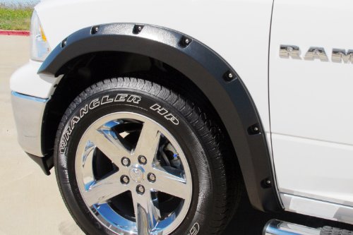 Lund RX205T Elite Series Black Rivet Style Textured Front and Rear Fender Flare - 4 Piece