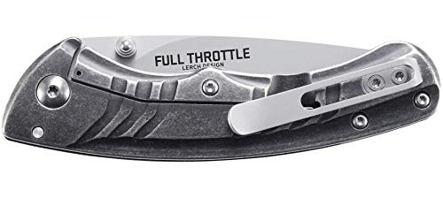 Columbia River Knife & Tool CRKT Full Throttle EDC Folding Pocket Knife, Everyday Carry Utility Folder with Frame Lock, Drop Point Blade with Bead Blast Finish, Outburst Assisted Opening 7031
