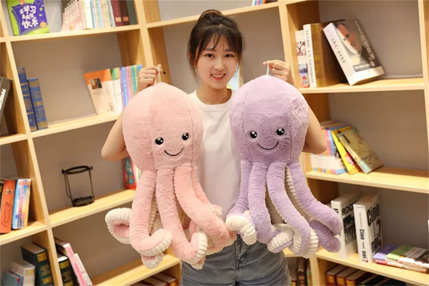 lapeche Plush Cute Octopus Dolls Soft Toy Stuffed Marine Animal for Boys Girls Birthday Presents (Purple, 16")