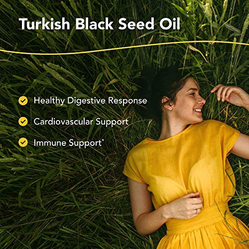NORTH AMERICAN HERB & SPICE Black Seed Oil - 12 fl. oz. - Cardiovascular, Digestive & Immune Support - Contains Wild, Mediterranean Oreganol P73 Oregano Oil - Non-GMO - 72 Total Servings