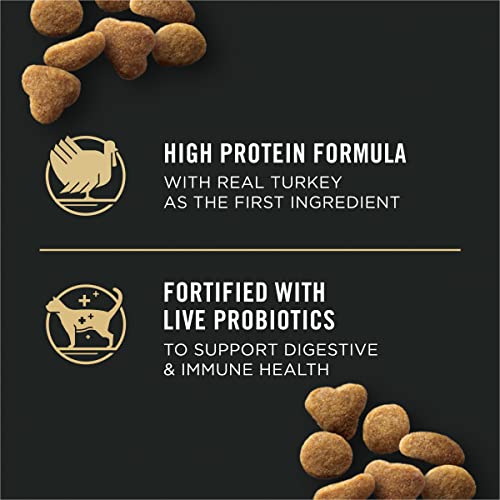 Purina Pro Plan Hairball Management, Indoor Cat Food, Turkey and Rice Formula - 7 lb. Bag