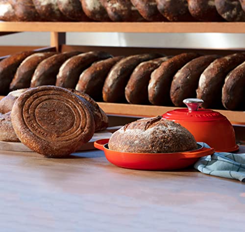 Le Creuset 9 1/2 in. Bread Oven Enameled Cast-iron Bundle with Oil & Vinegar Set and Spoon Rest - Caribbean