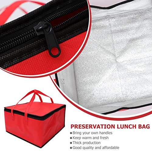 Luxshiny Food Insulation Delivery Bag Thermal Sea Food Pizza Bag Grocery Tote Insulation Bag Cooler Bag Large Capacity Reusable Warmer Bag for Restaurant Catering