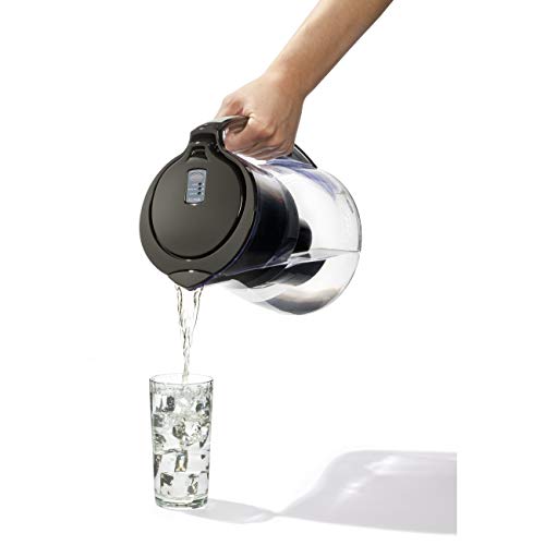 Brita Medium 8 Cup Water Filter Pitcher with 1 Standard Filter, BPA Free β Marina, Black