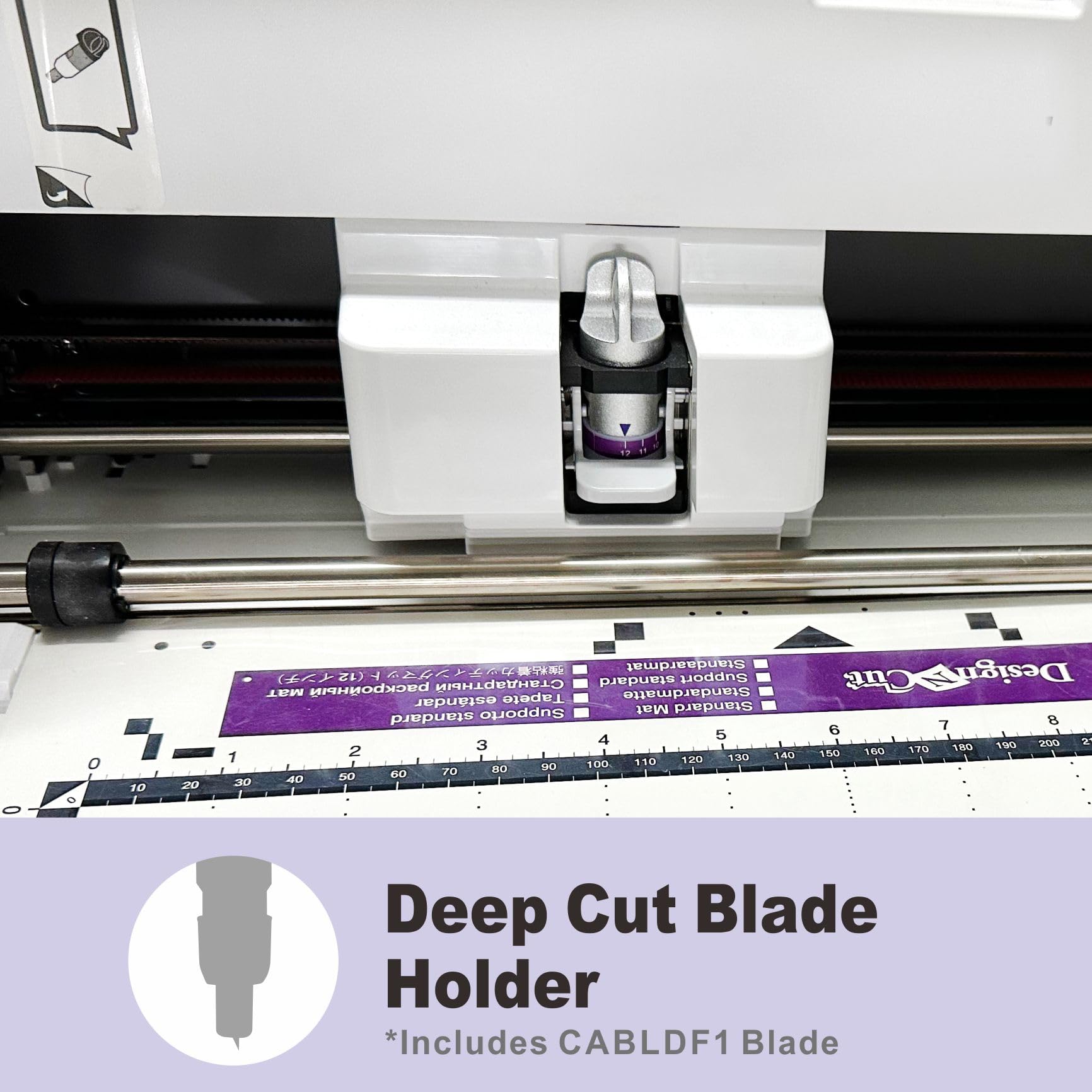 Dbwhole Deep Cut Blade Holder CAHLF1（Includes CABLDF1 Blade） for Brother Cutting Machines, Precision Constructed Metal Knife Block and Durable Cutting Knife