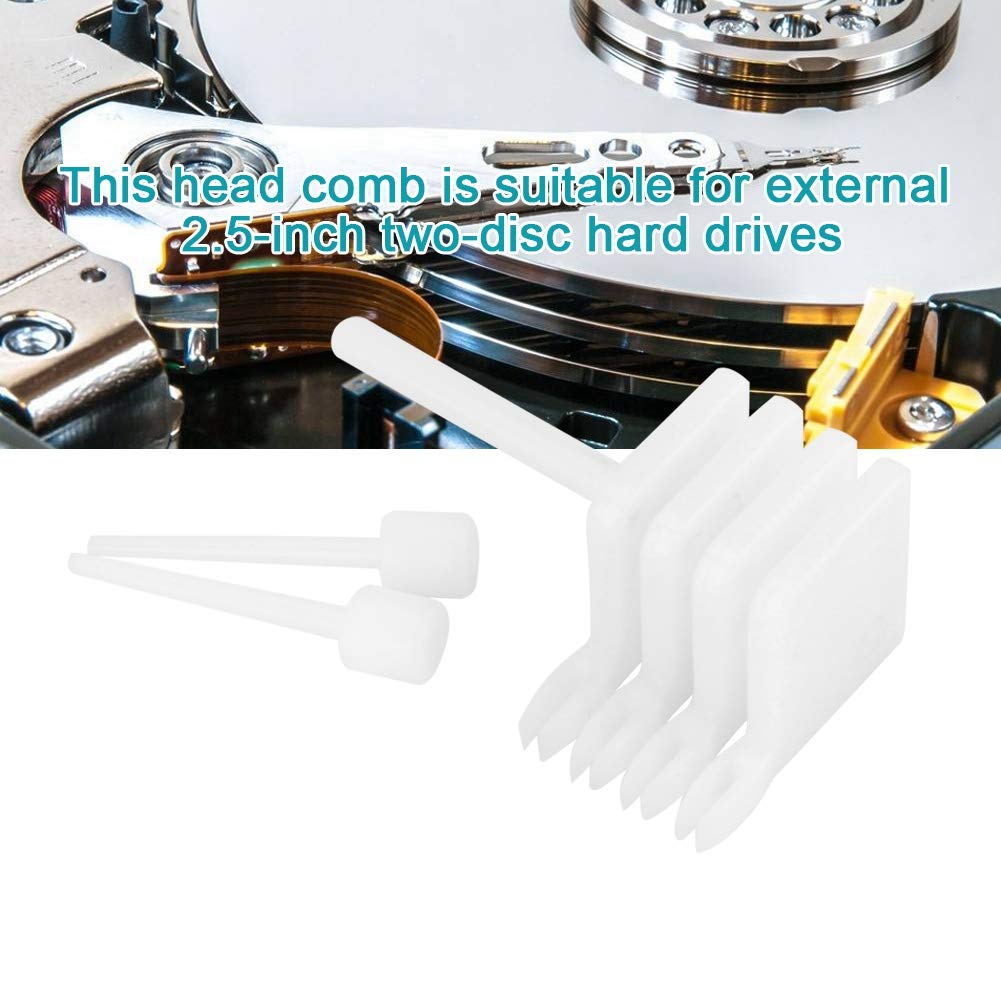 Bewinner HDD Head Comb Tool Kit, Hard Disk Head Tool, Hard Disk Repair Tool Set with Head Comb / 10 Finger Pods for Digital Hard Drives