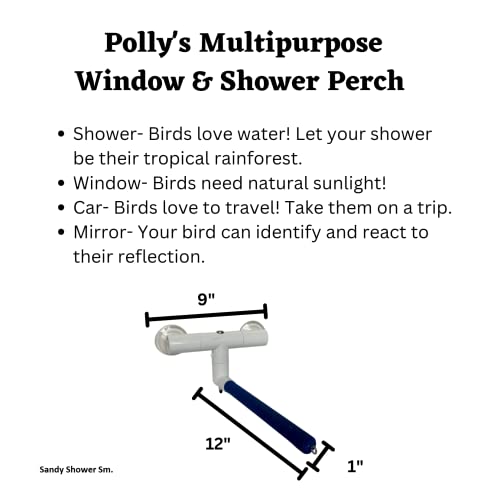 Polly's Sandy Window and Shower Bird Perch, Small