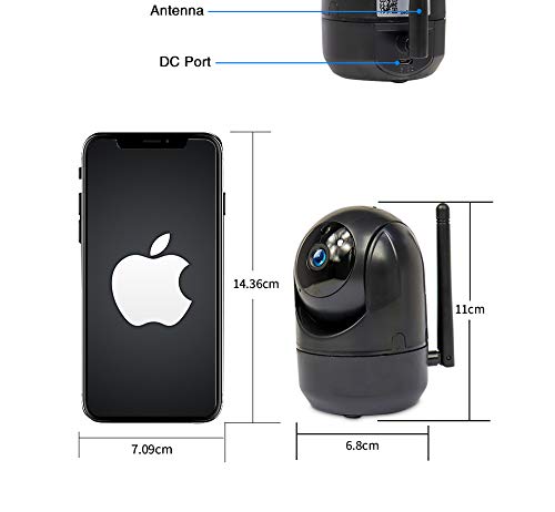 Baby Monitor with Camera and Audio Camera Motion Detection Cry Alarm Two Way Audio Video (Black)