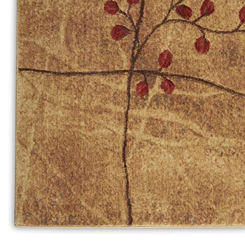 Nourison Somerset Rustic Latte 2'3" x 8' Area-Rug, Easy-Cleaning, Non Shedding, Bed Room, Living Room, Dining Room, Kitchen (2x8)