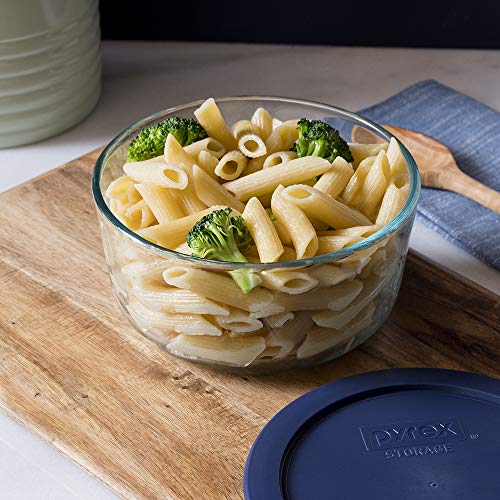 Pyrex 14-Piece Simply Store with Blue Covers, Clear