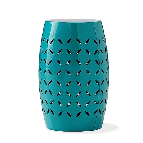 Christopher Knight Home Lilac Outdoor 12" Iron Side Table, Teal