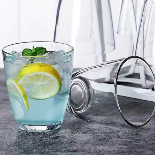 QAPPDA 7 Ounce Juice Glasses,Stackable Drinking Glass Set of 12,Clear Water Glasses Durable Homemade Beverage Tumbler for Soda,Mixed Drinks,Milk,Daily Use