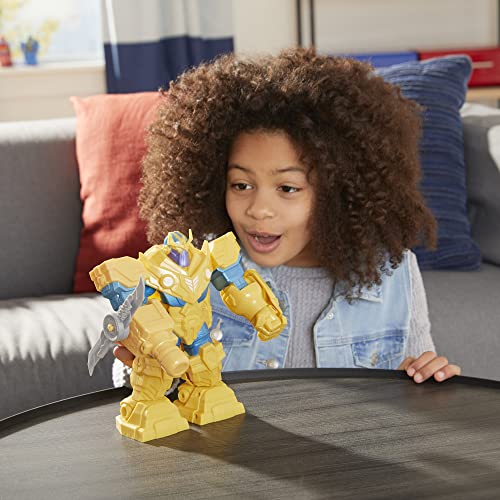 Avengers Hasbro Marvel Mech Strike 9-inch Action Figure Toy Infinity Mech Suit Thanos and Blade Weapon Accessory, for Kids Ages 4 and Up