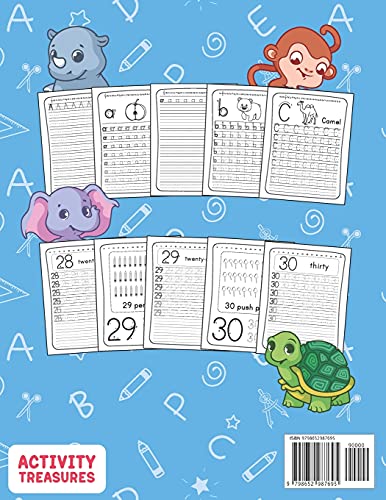 Letter And Number Tracing Book For Kids Ages 3-5: A Fun Practice Workbook To Learn The Alphabet And Numbers From 0 To 30 For Preschoolers And ... and Handwriting Workbooks for Children)
