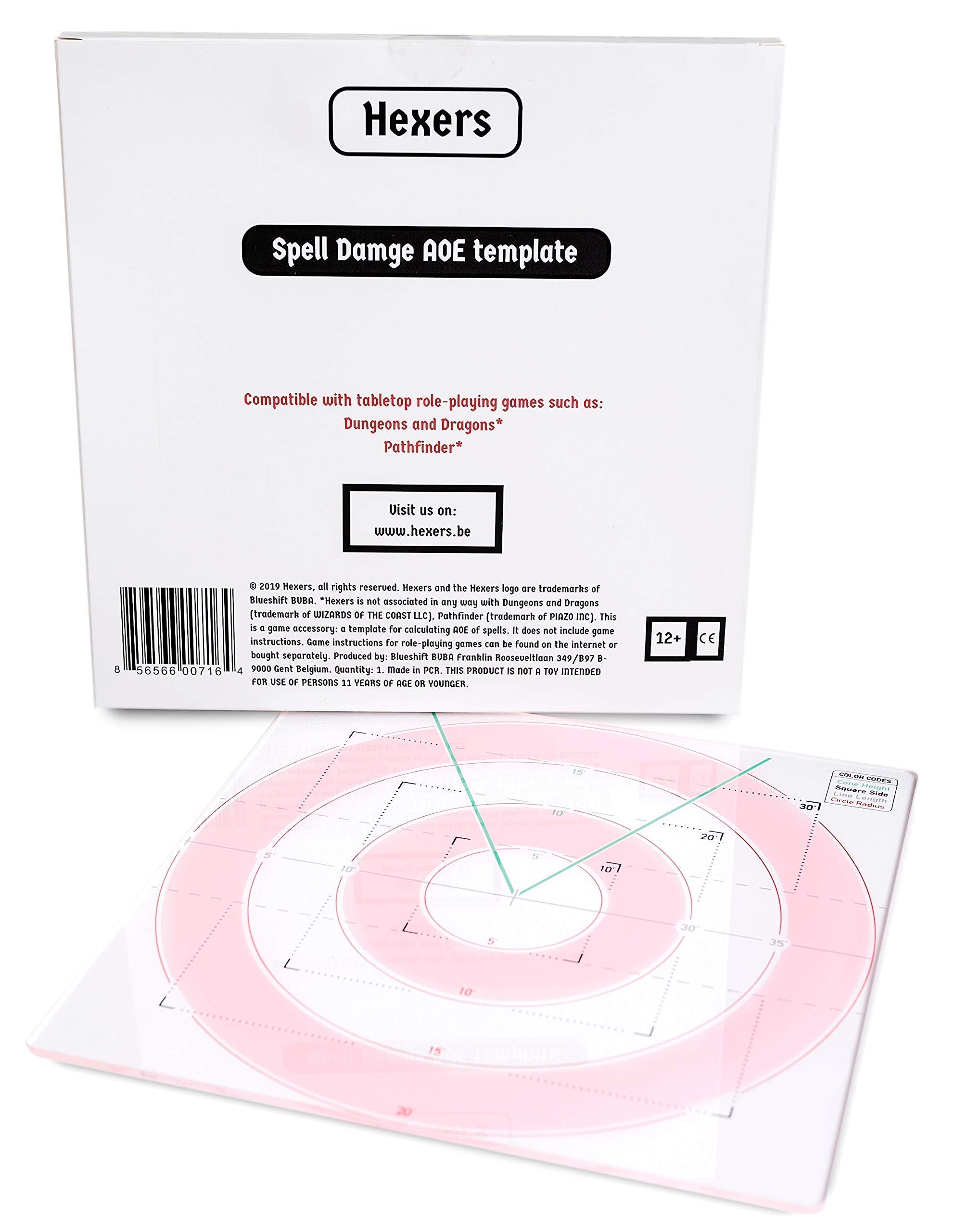 Hexers RPG Status Markers and Spell Effects Damage Template, Track Conditions Effects Spells, Compatible with Dungeons and Dragons D&D DND Pathfinder Role-Playing