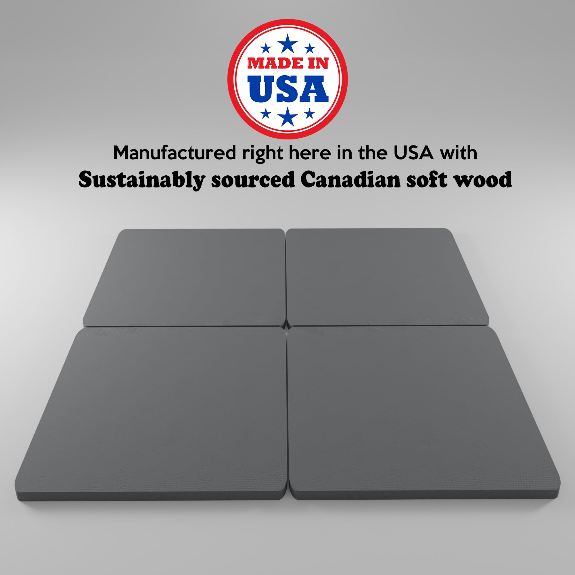 Treaton, 1.5-Inch Split Bunkie Board for Mattress/Bed Fully Assembled, Improved Comfort and Support, Queen(Fold), Grey