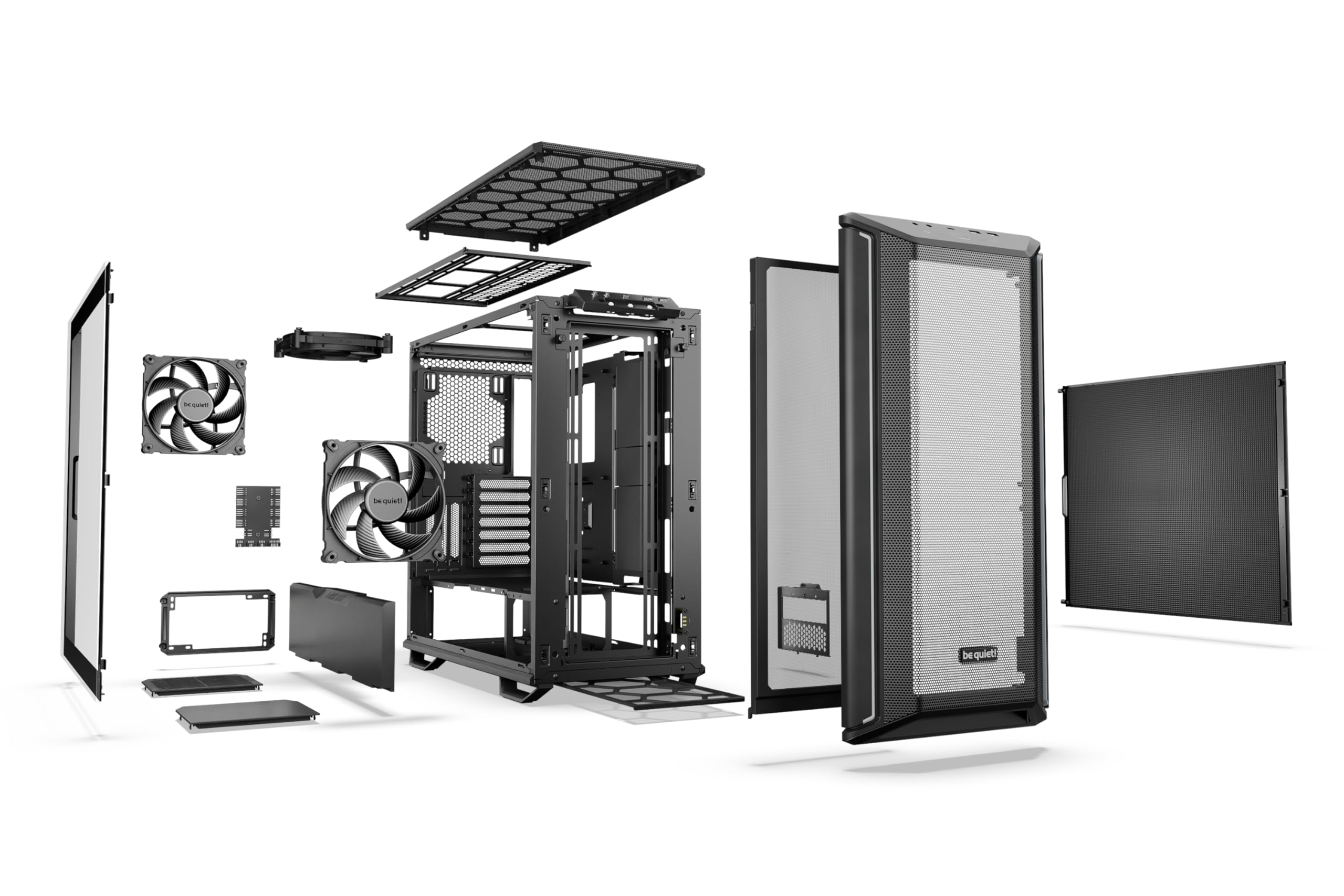 be quiet! Dark Base 900 ATX Full Tower PC Case | 3 Pre-Installed Silent Wings 3 Fans | Orange/Black | BG010