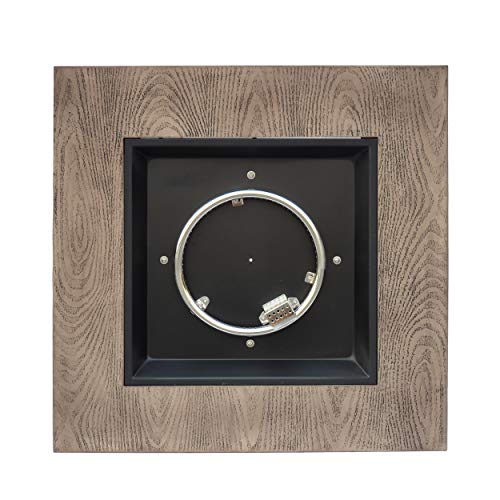 Christopher Knight Home Aaron Outdoor 33-Inch Square Fire Pit, Brown Wood Pattern