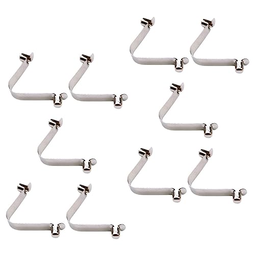 BESTOYARD 40 Pcs Spring Buckle Pool Brush Clips Spring Clips Clasp Pool Brush Pole Clip Pool Spring Clips Swimming Net Clips Replacement Spring Clips Component Vacuum Stainless Steel