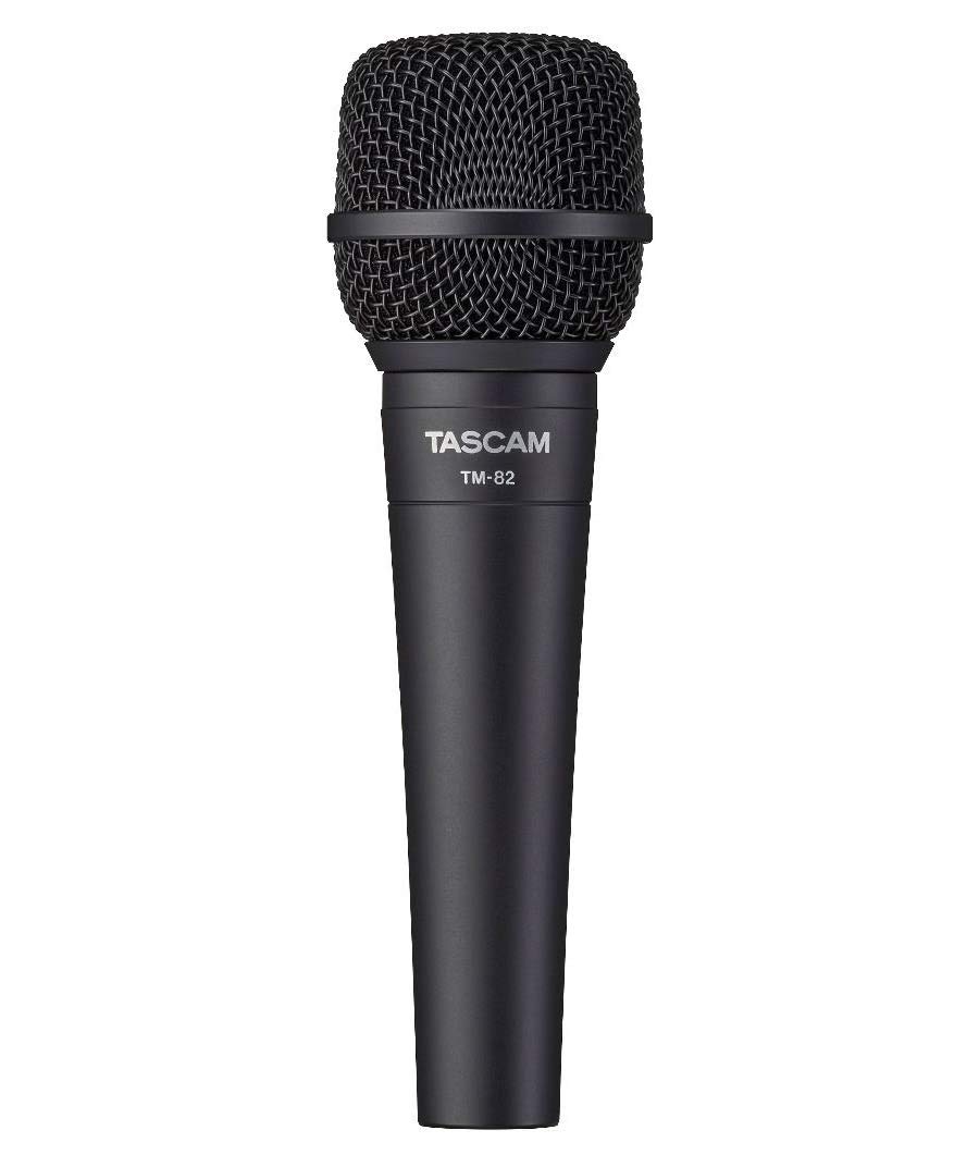 Tascam Vocal and Instrument Dynamic Microphone, Black (TM-82)