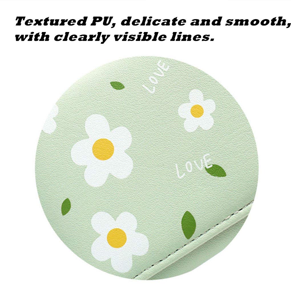 Loxepur Women's Cartoon Wallet With Zipper Coin Three-Fold Purse for Daily Life Festive Gift (Green)