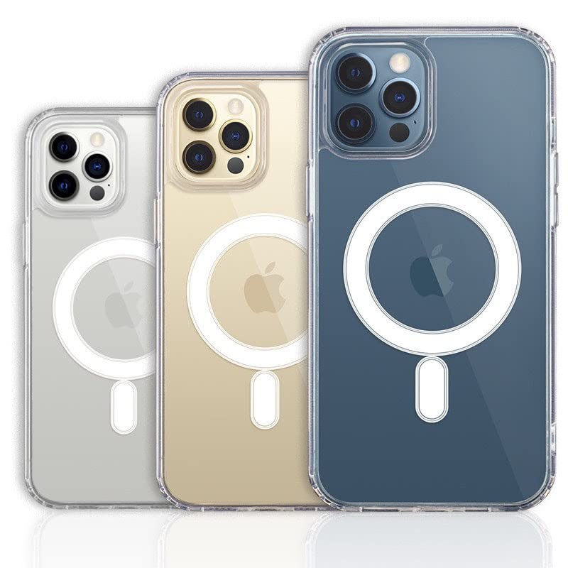 Magnetic Clear Case for iPhone 12 Case [No.1 Strong Magnets] [High Clear Design, Anti-Yellowing, Long-Lasting Clarity, Eyes-catching] [ Support Wireless Charging