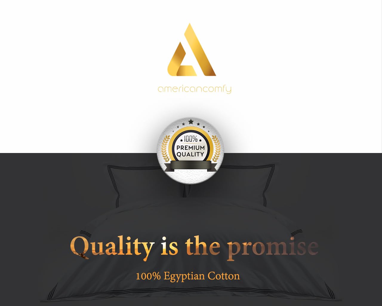 Duvet Cover Set Queen 600 TC Luxury Soft Brushed 3pcs with Elegant 3-Line Embroidery 1Duvet Cover & 2Pillow Sham with Zipper Closure, for All Seasons Taupe Solid by Americancomfy