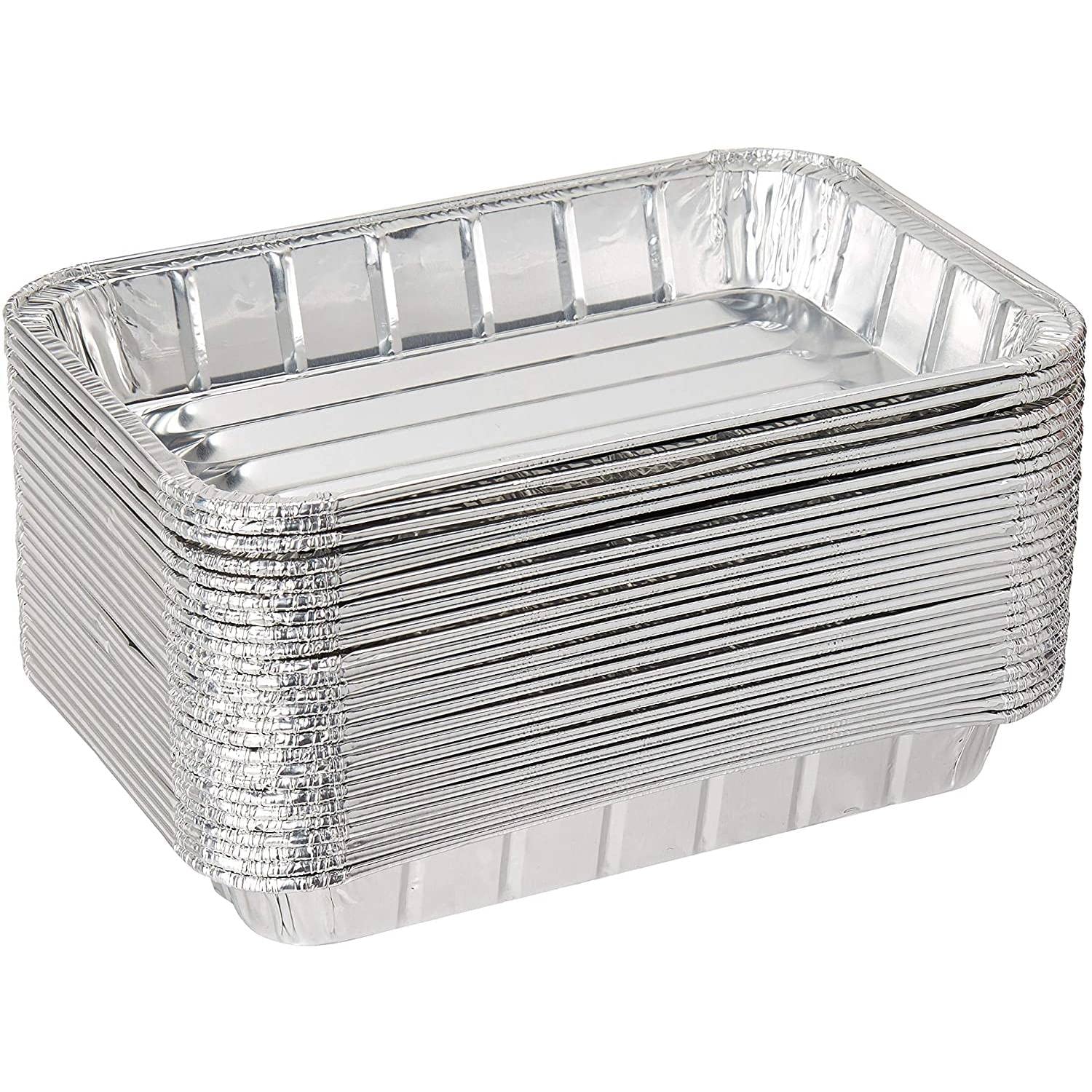 Disposable Small Aluminum Broiler Pan - 8.75" x 6.25" (10)