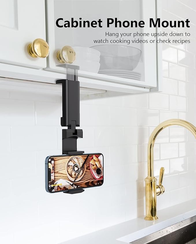 BestReviewed Universal in Flight Travel Essentials for Flying. Airplane Phone Holder. Hands-Free, 360 Degree Rotation, Accessory for Airplane, Plane Phone Stand Holder, Desk Mount