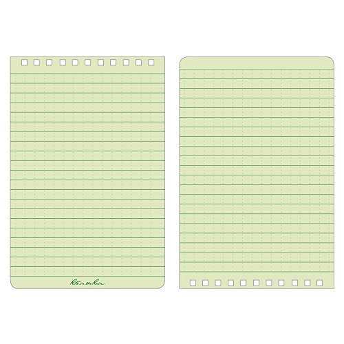 Rite In The Rain Weatherproof 4" x 6" Top Spiral Notebook Kit: Tan CORDURA Fabric Cover, 4" x 6" Green Notebook, and an Weatherproof Pen (No. 946-KIT)