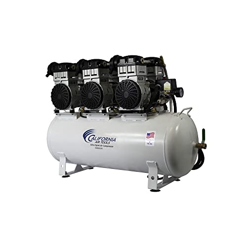 California Air Tools 20060CAD 20-Gal 6.0 Hp 125 PSI Stationary Electric Ultra Quiet & Oil-Free Air Compressor with Automatic Drain Valve Off White